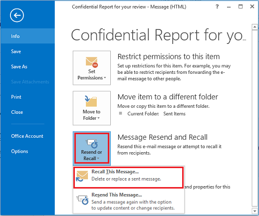 How do you recall an email in outlook office 365 - dasliving How do you recall an email in outlook office 365 - dasliving